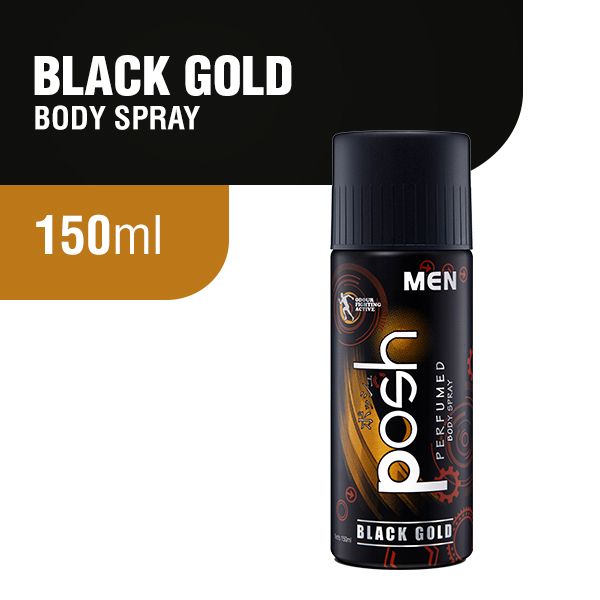 Jual Posh Men Black Gold Body Spray [150 mL/ Botol] di Seller Toko ...