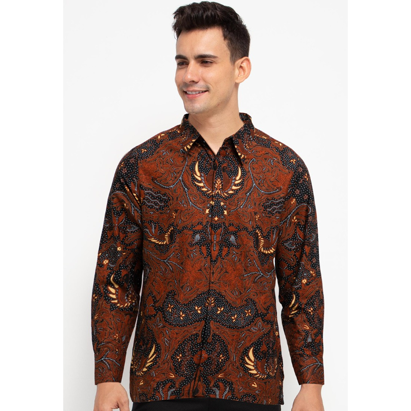 Jual Batik Arjunaweda Kemeja Batik Nitik Mahkota Raja Hitam 58B174061 ...
