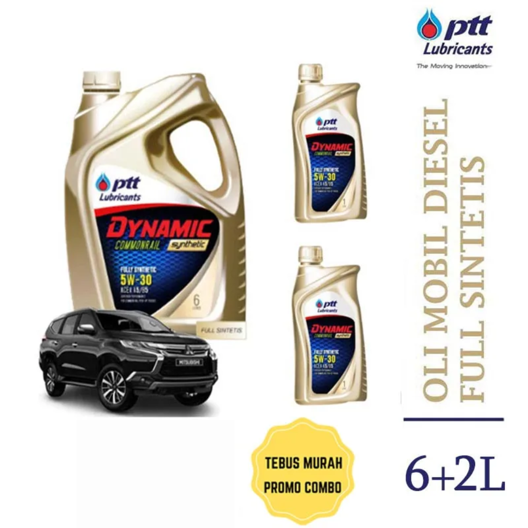 Promo PTT Lubricants Dynamic Commonrail Synthetic SAE 5W30 [6+2L] Oli ...
