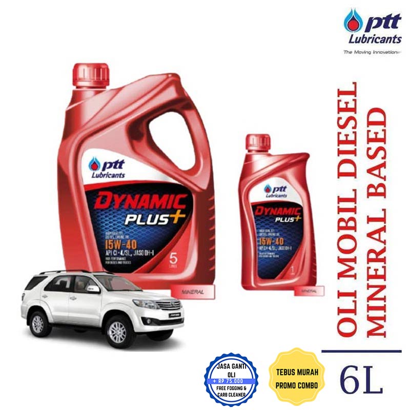Jual Ptt Lubricants Dynamic Plus+ Sae 15w40 [5+1l] Oli Mobil Diesel ...