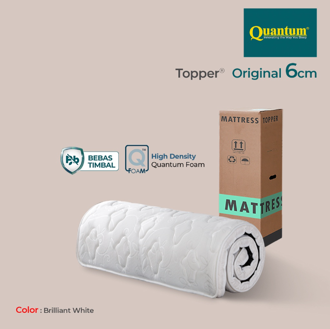 Jual Quantum Mattress Topper Original 6 Cm Pelapis Kasur Alas Serbaguna
