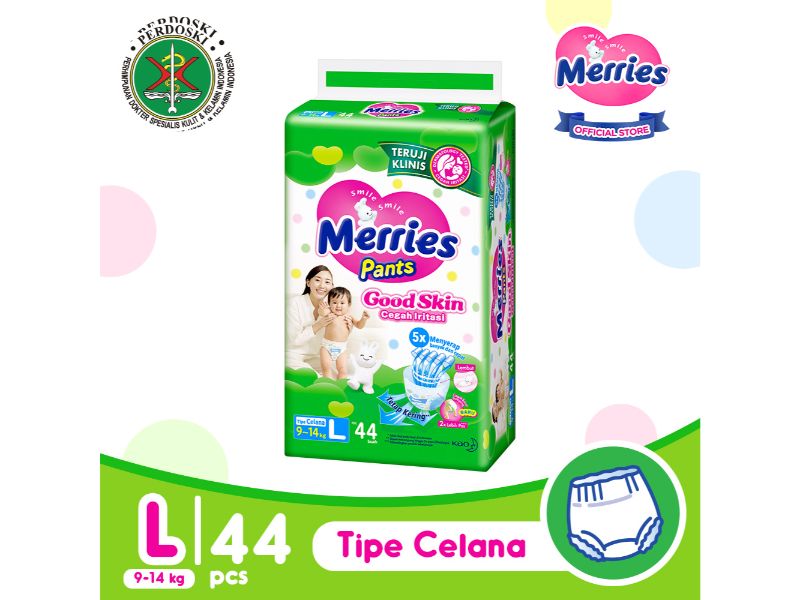 Promo Merries Pants Good Skin L 44 Popok Bayi Diskon 14% di Seller ...