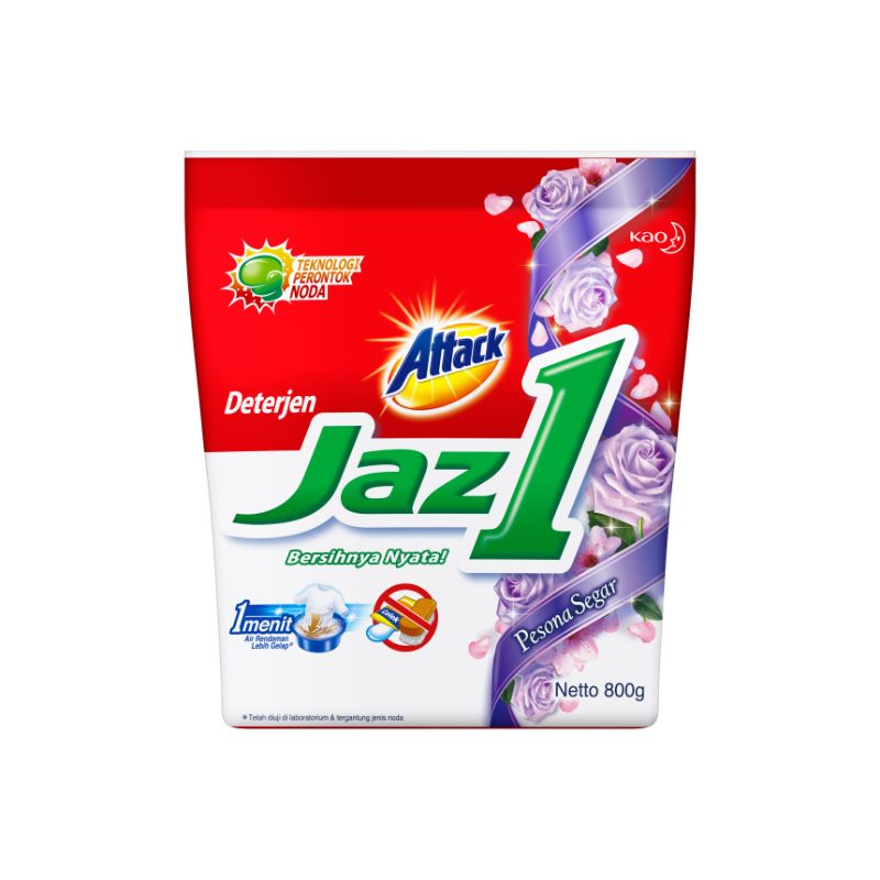 Promo Attack Jaz1 Pesona Segar Deterjen Bubuk Bag 800 g - Bersih Wangi ...