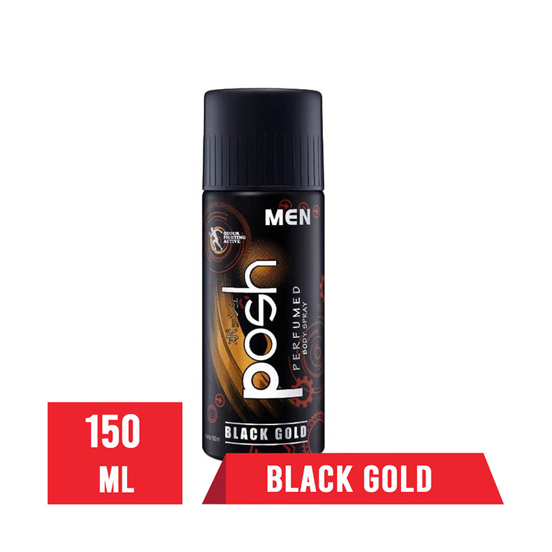 Jual Posh Men Black Gold Body Spray [150 mL] di Seller Swalayan Maju ...