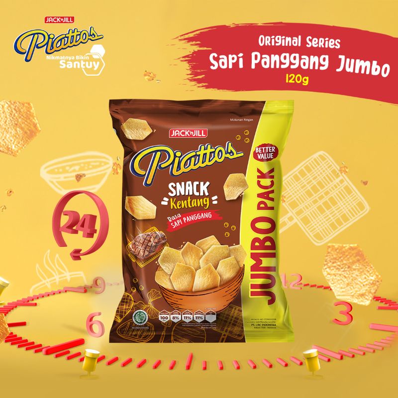 Promo Piattos Sapi Panggang Jumbo [120 G] Diskon 8% Di Seller Urc Store ...