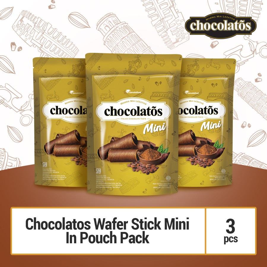 Jual Chocolatos Wafer Stick Mini Pouch [70 G X 3 Pcs] Di Seller Garuda ...