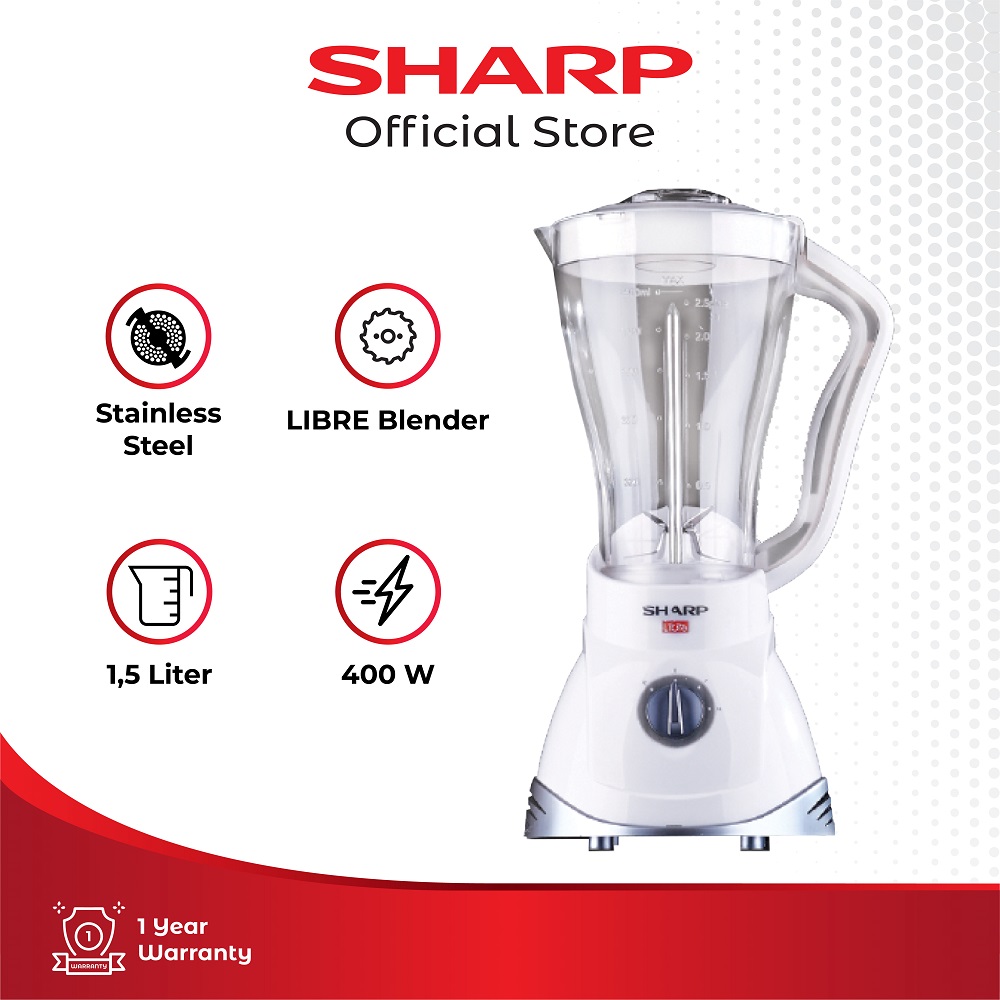 Jual SHARP EM-125L(W) Blender Libre Series 1.5 L [400 Watt] - White di ...