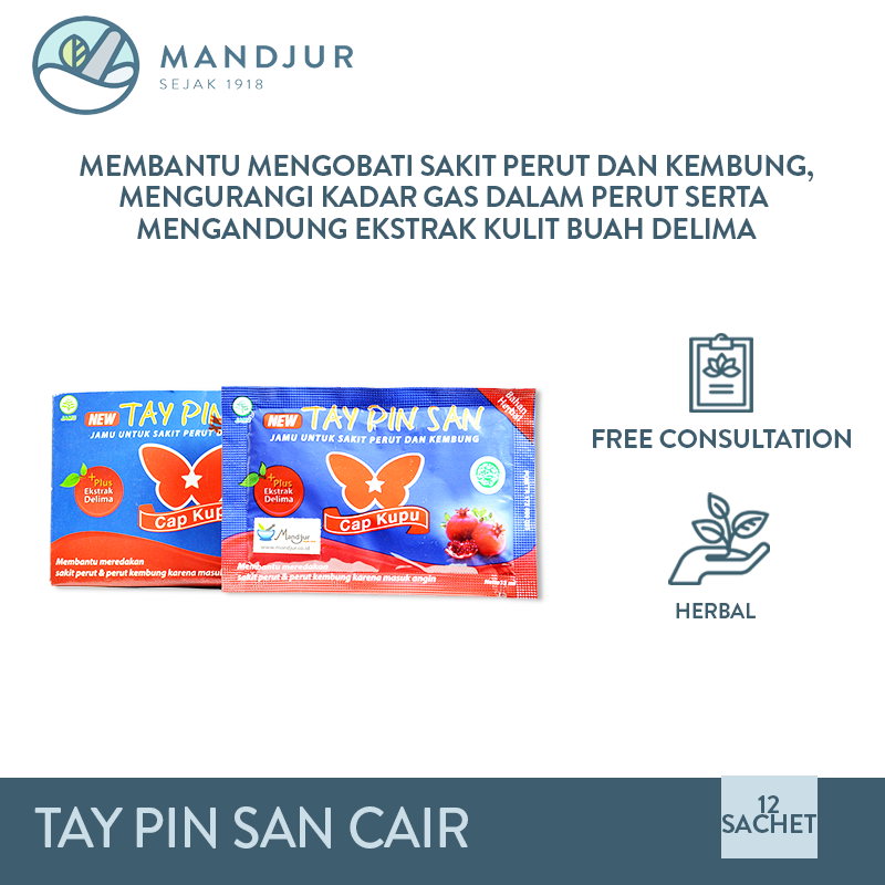 Jual Bintang Kupu Kupu Tay Pin San Cair Jamu Herbal [dus/ 12 Sachet] Di ...