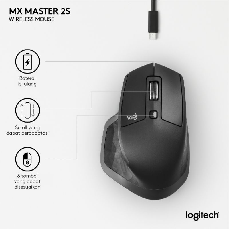 Promo Logitech Mx Master 2s Wireless Mouse Diskon 46% Di Seller ...