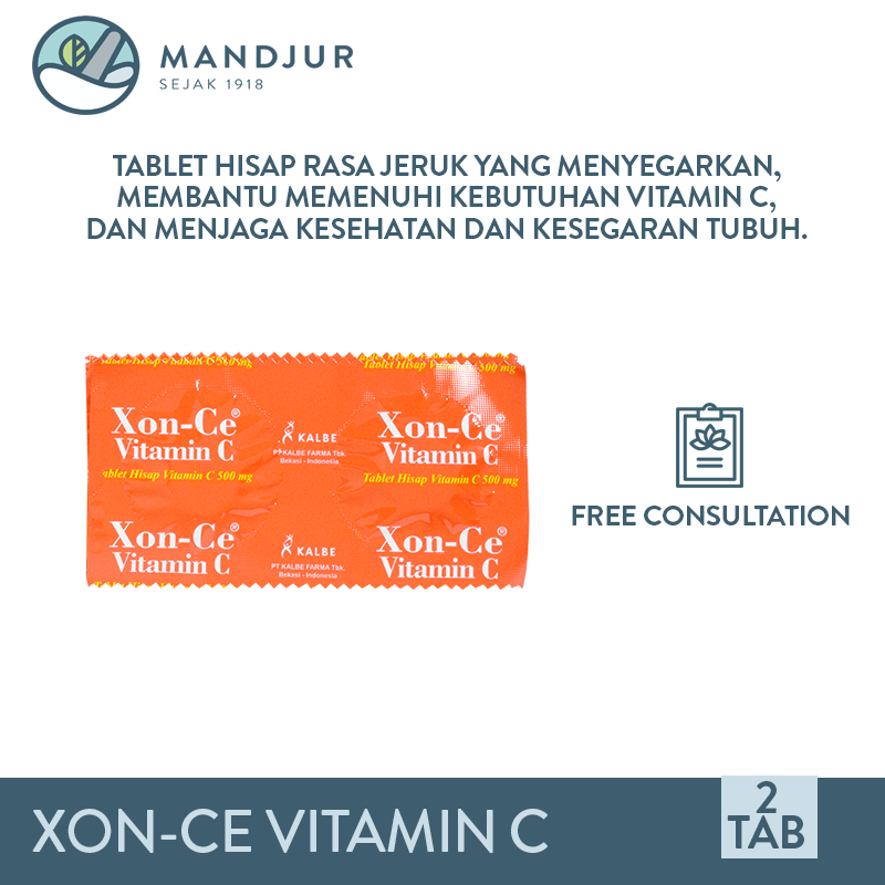 Promo Xon-Ce Vitamin C Suplemen Kesehatan [1 Strip@2 Tablet] Diskon 40% ...
