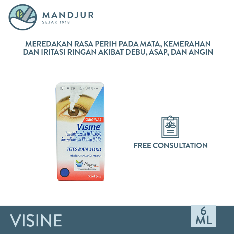 Jual Visine Original Obat Tetes Mata [6 mL] di Seller Apotek Mandjur ...