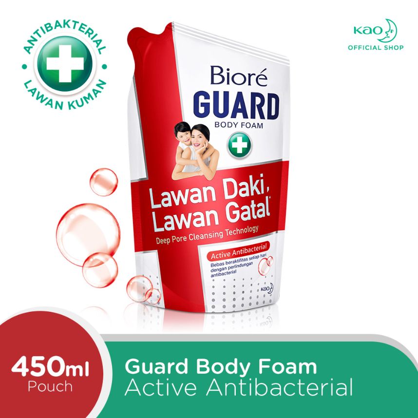 Jual Biore Guard Body Foam Active Antibacterial 450ml (sabun Mandi Cair ...