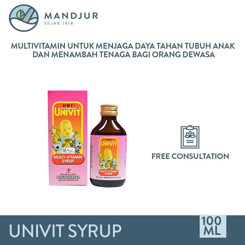 Promo Universal Pharmaceutical Univit Syrup Multivitamin Diskon 50% di ...