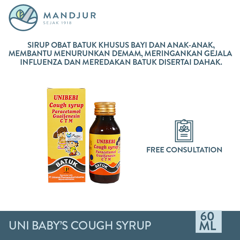 Jual Universal Pharmaceutical Uni Baby's Cough Syrup Obat Batuk Anak Di ...