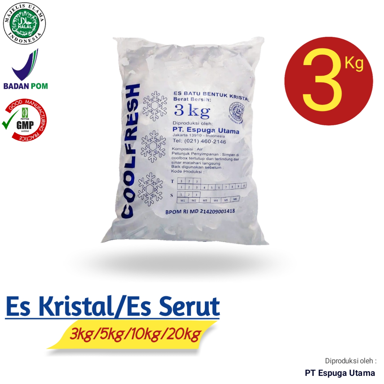Jual ES BATU SERUT 3KG BPOM RI di Seller Cool Fresh - Rawa Terate, Kota ...