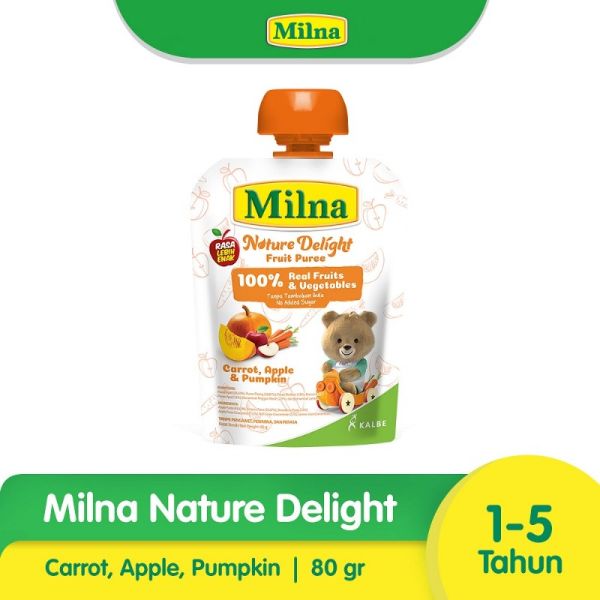 Jual Milna Nature Delight Carrot Apple Pumpkin Makanan Bayi [80 g] di ...