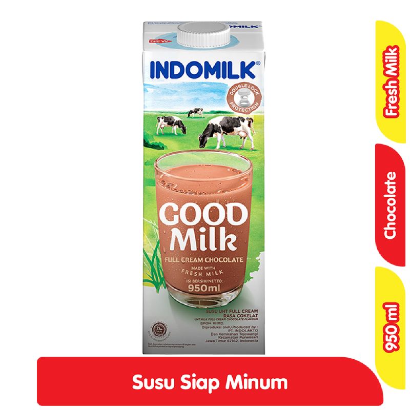 Jual INDOMILK Susu UHT Full Cream Cokelat 950 ml di Seller Alfamart ...