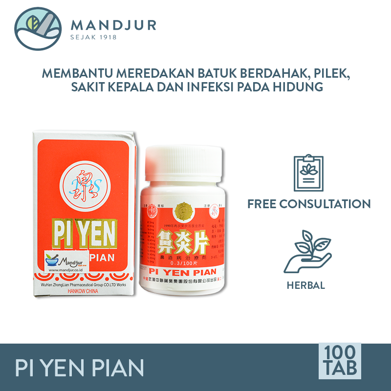 Jual Pi Yen Pian Obat Herbal Sinusitis dan Rhinitis di Seller Apotek ...