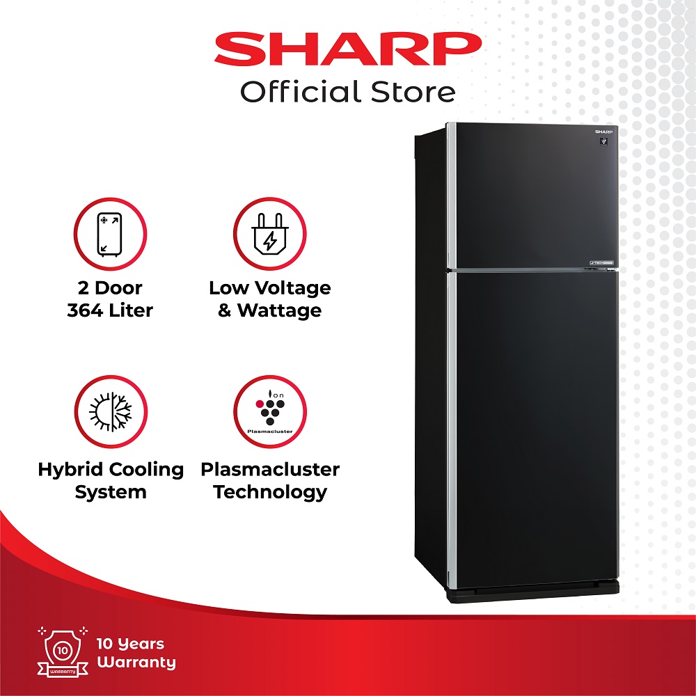 Jual Sharp Sj-ig471pg-bk Kulkas Lemari Es 2 Pintu Grand Vetro Series J ...