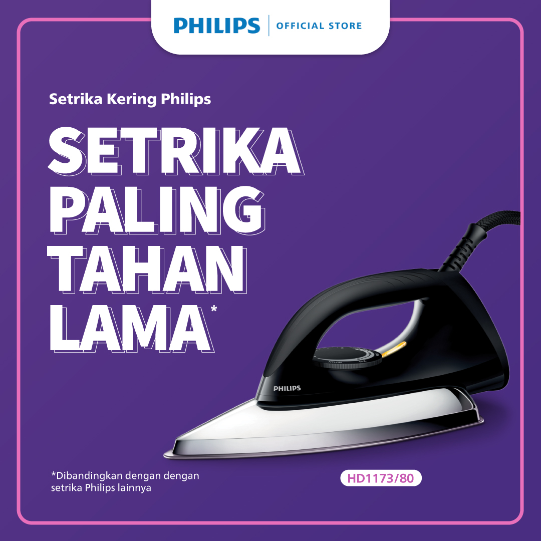 Jual PHILIPS HD1173/80 Dry Iron - Black di Seller Blibli.com - Gudang ...