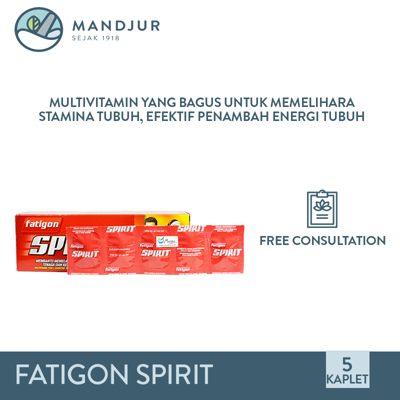 Jual Fatigon Spirit Multivitamin Stamina Tubuh [1 Strip] di Seller ...
