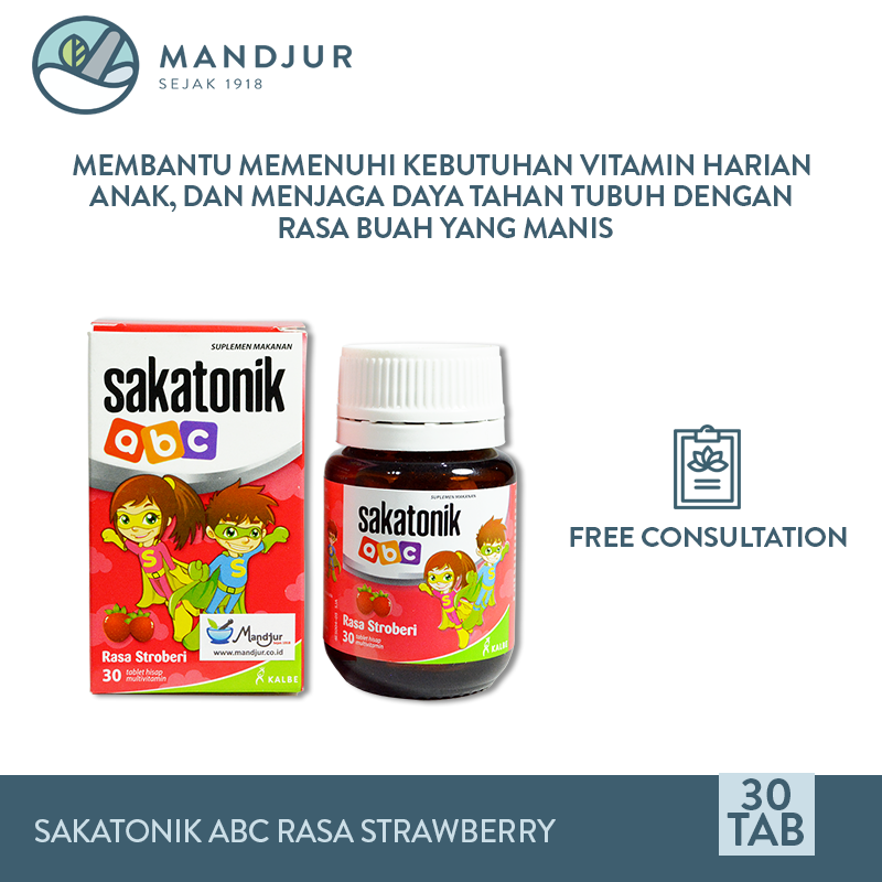 Jual Sakatonik ABC Strawberry Multivitamin Anak di Seller Klinik Cipto ...