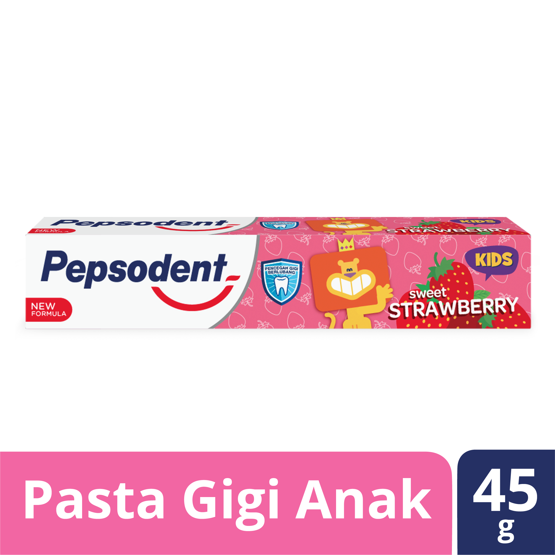 Promo Pepsodent Kids Pasta Gigi Sweet Strawberry 45 G Diskon 16% Di ...