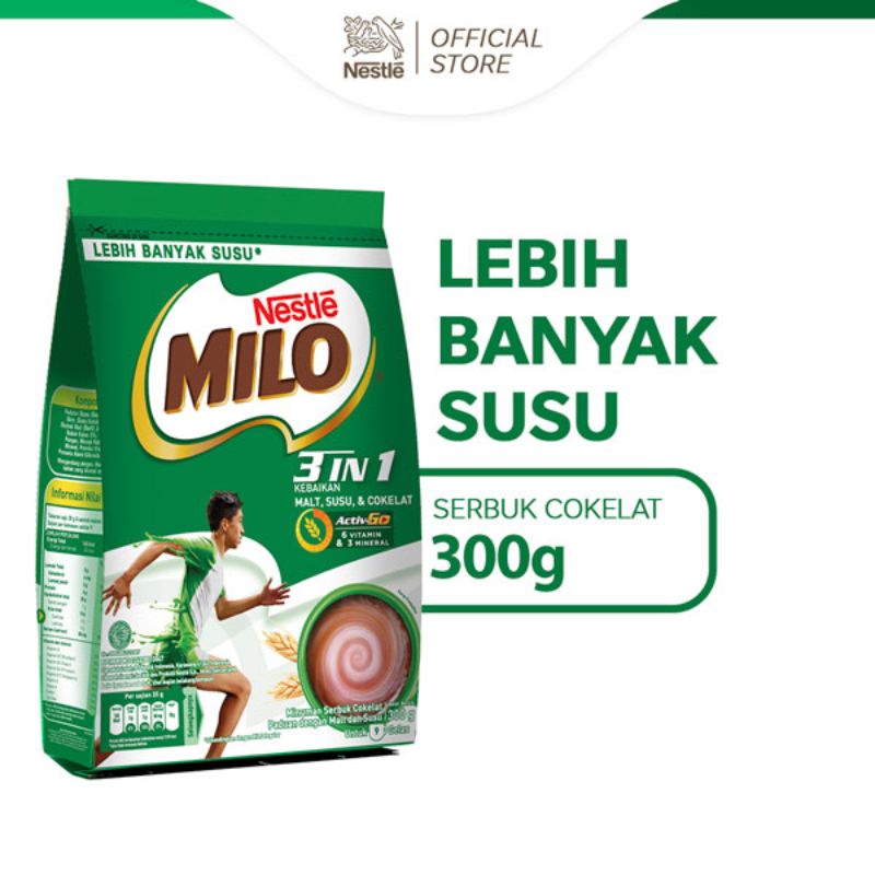 Jual Milo 3in1 Activ-go Susu Coklat Pouch 300g Di Seller Nestle ...