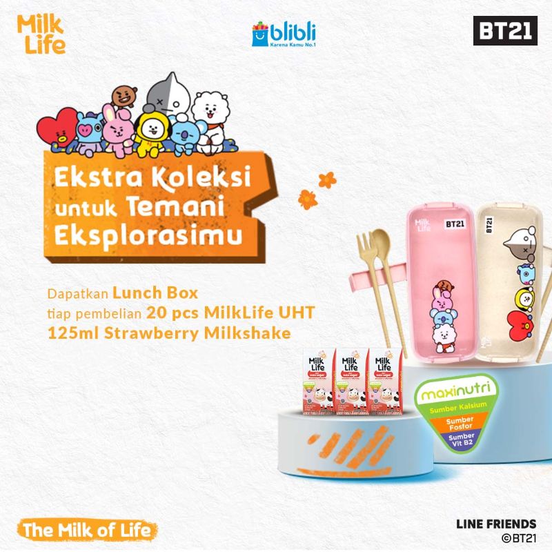 Jual Bandung - MilkLife Stroberi Milkshake – UHT Kids Tetra Slim Leaf ...