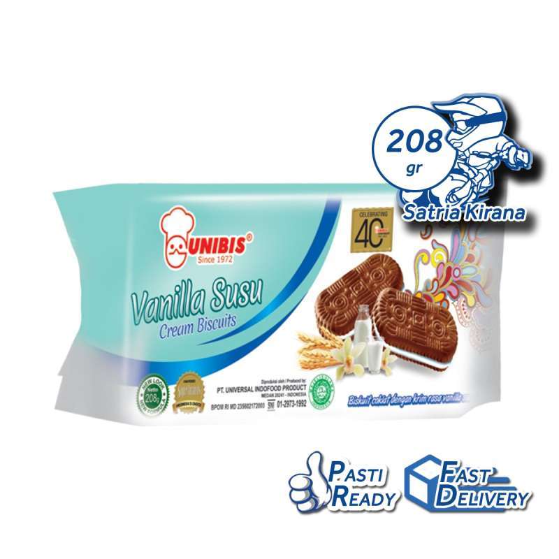 Jual Unibis Vanilla Susu Cream Biscuit [208 gr] 200 di Seller Satria ...