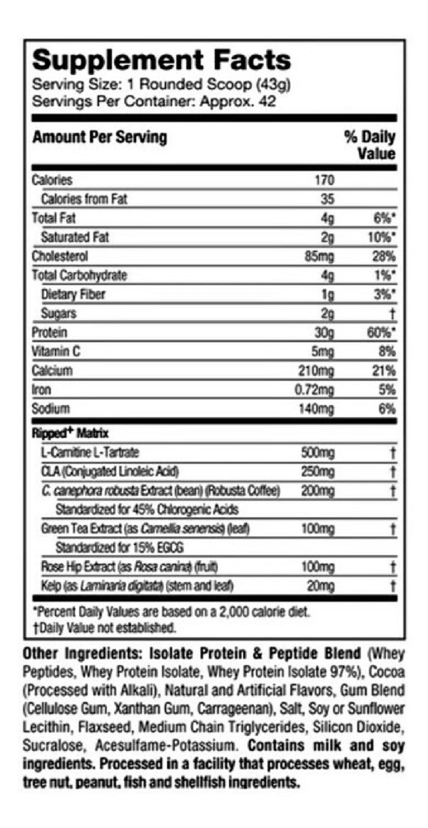 Jual Muscletech Nitrotech Ripped Protein Powder - - 4 Lbs, Vanilla Di ...