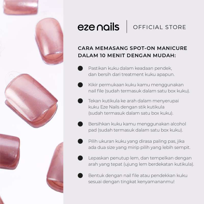 Promo Eze Nails Graceful Mahogany Spot On Manicure Kuku Palsu Tempel ...
