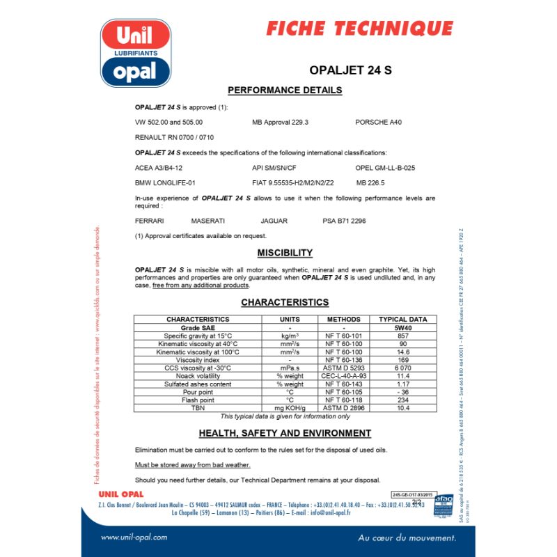 Promo Unil Opal Opaljet 24s 5w-40 Full Synthetic Oli Mobil [1 Liter ...