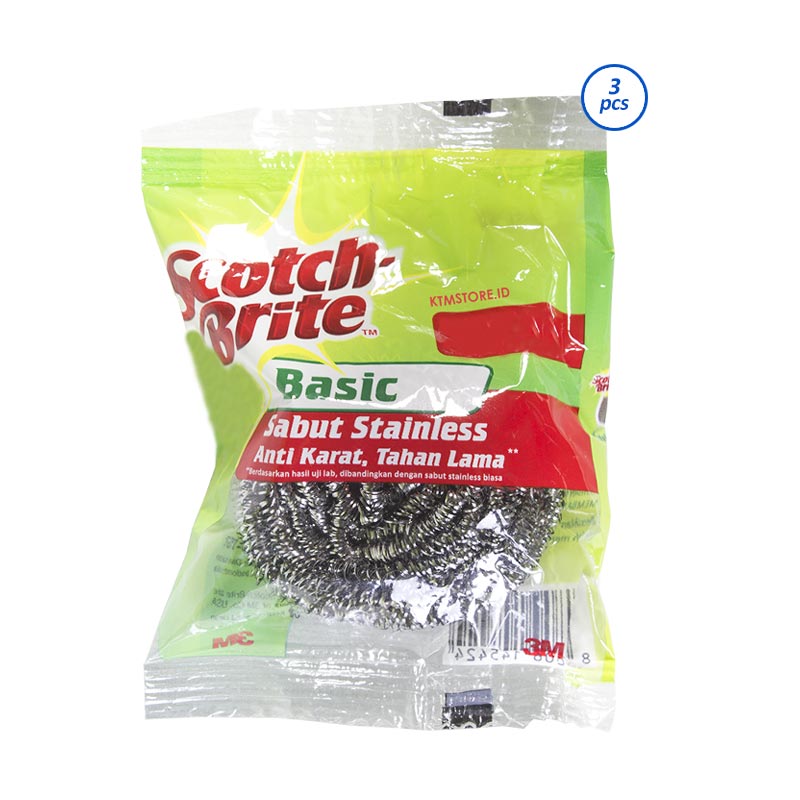 Jual Scotch Brite 3M ID T57 Sabut Stainless Kawat Cuci Piring [3 Pcs ...