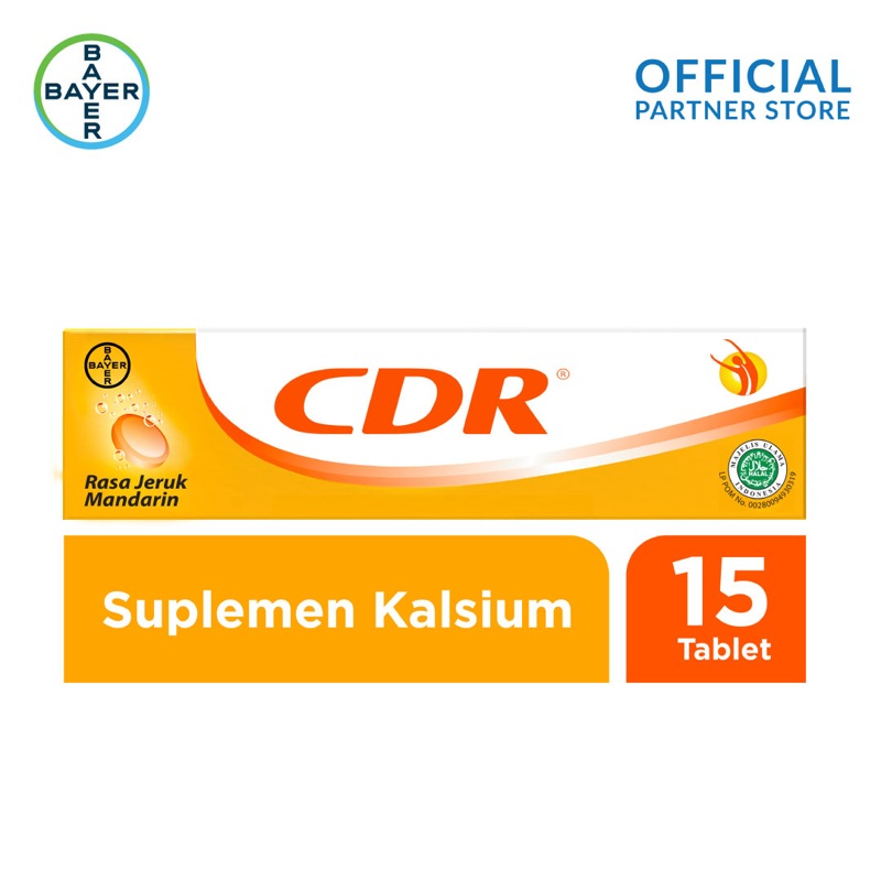 Jual CDR Suplemen Kalsium Rasa Jeruk [15 Tablet] Online April 2021 | Blibli