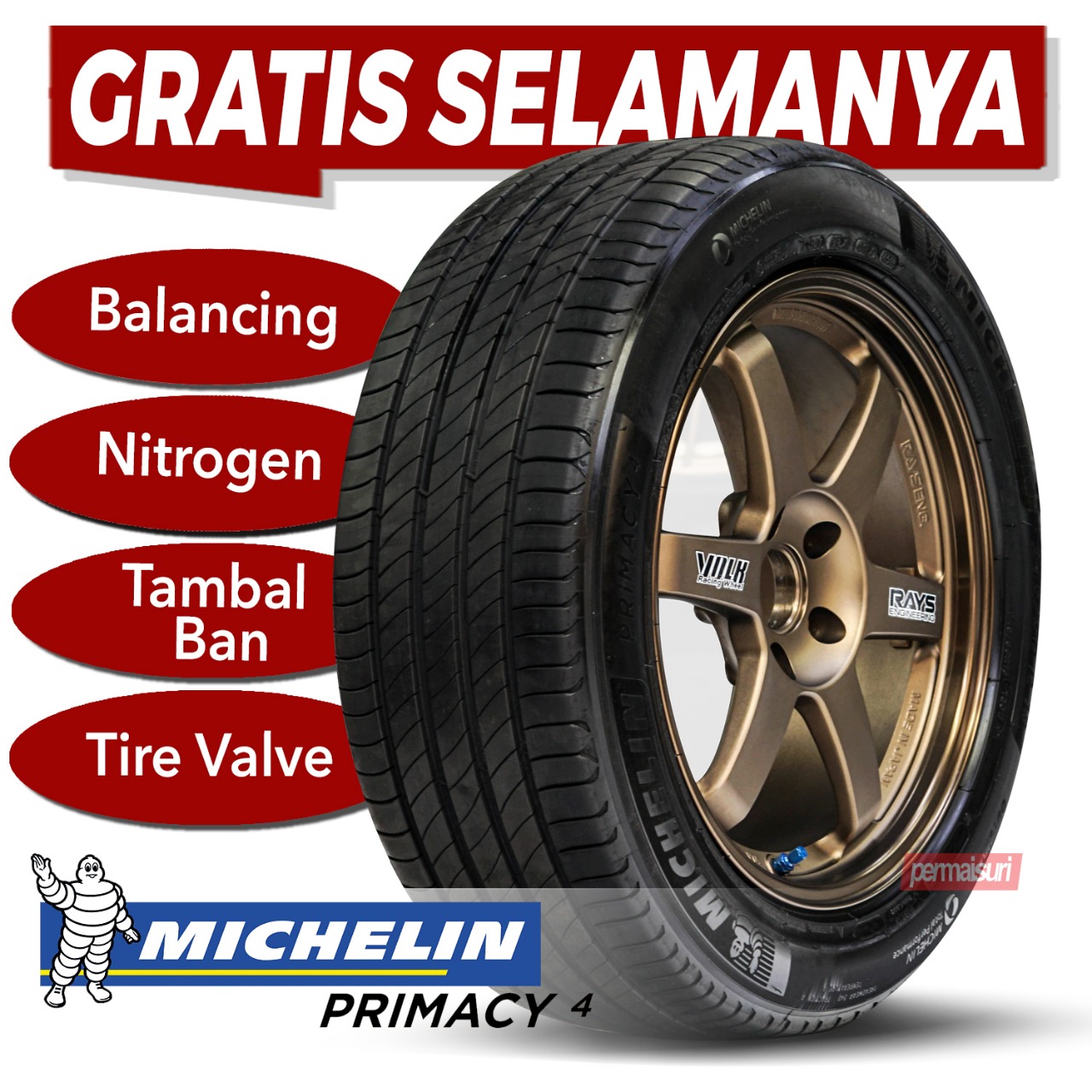 Promo Michelin Primacy 4 235/50-R18 97W Ban Mobil Alphard, Vellfire, Lexus LS, Innova Diskon 26% ...