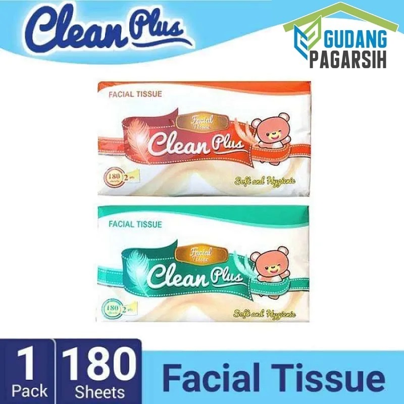 Promo Clean Plus Softpack Facial Tissue 180 Sheets - 2 Ply Diskon 14% ...