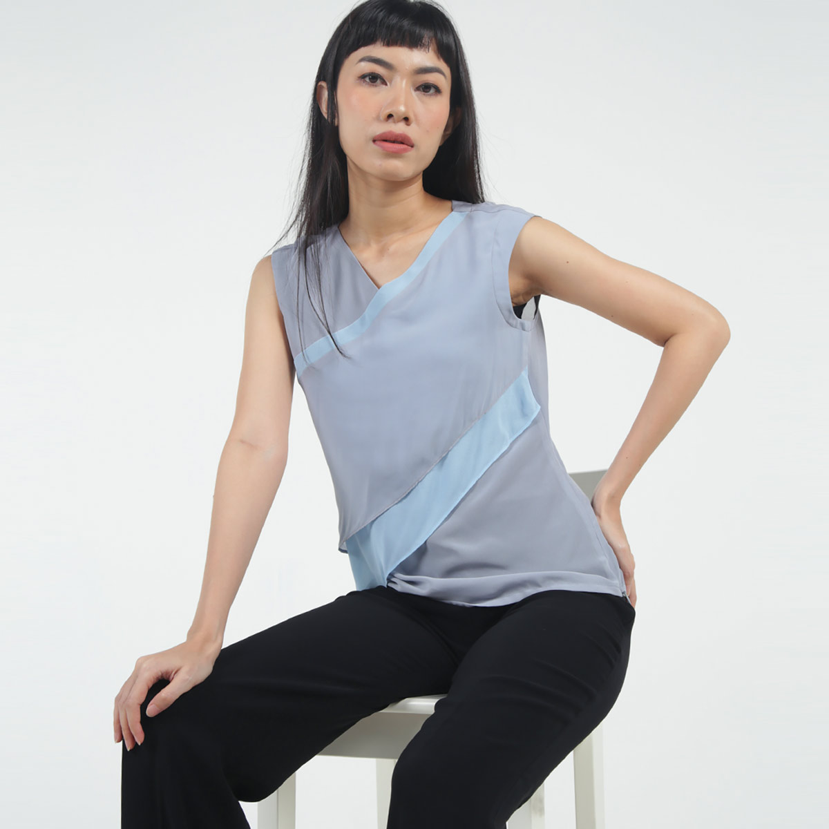 Promo Vesperine Miruka Blouse Bb1133df Mist - Mist 8 Diskon 82% Di ...