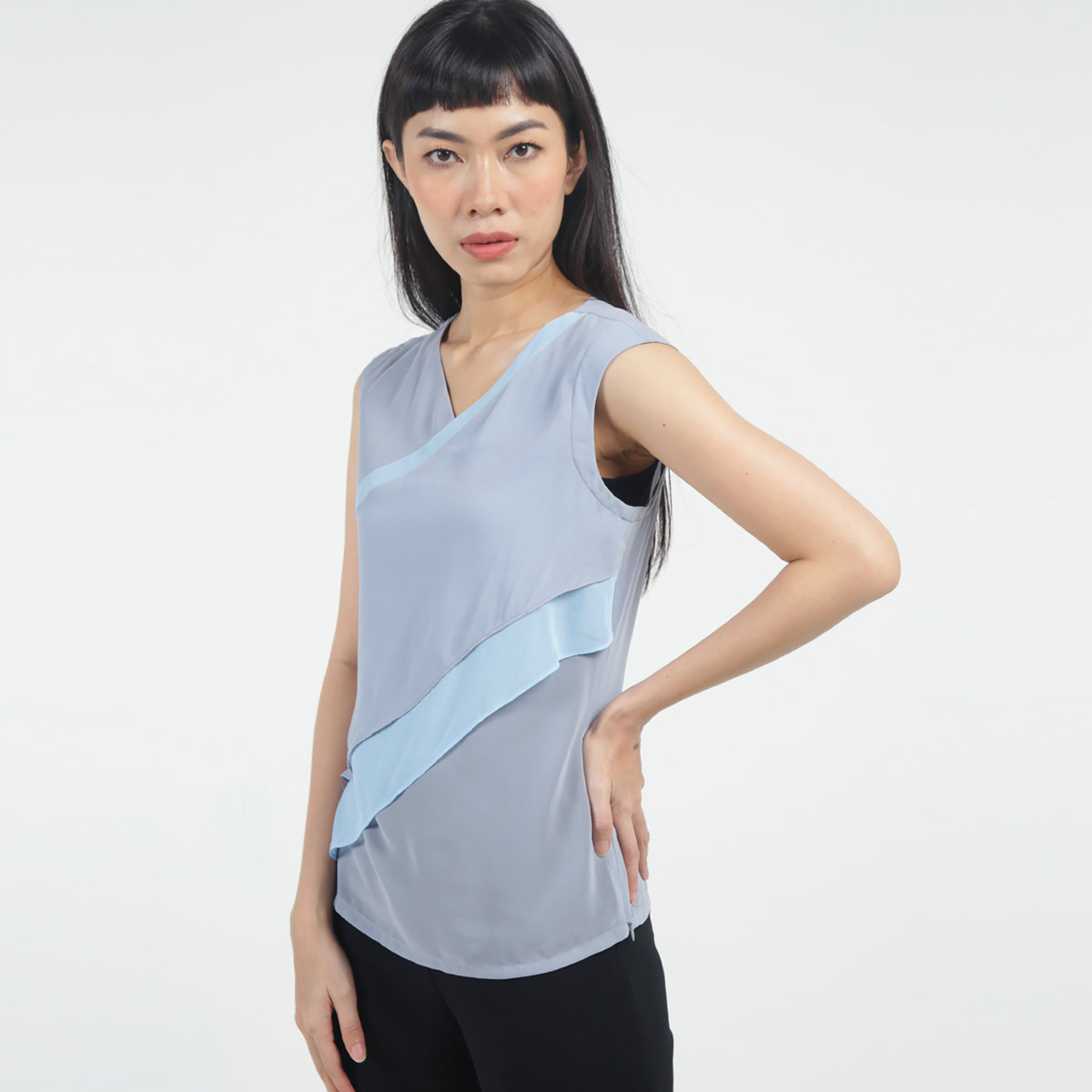 Promo Vesperine Miruka Blouse Bb1133df Mist - Mist 8 Diskon 82% Di ...