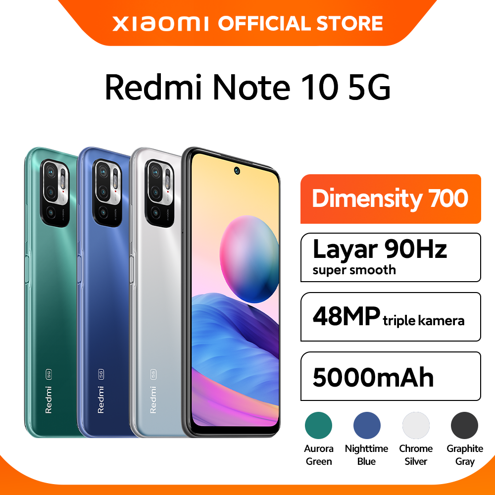 Jual Xiaomi Official Redmi Note 10 5G (4/128GB) Dimensity 700 48MP ...