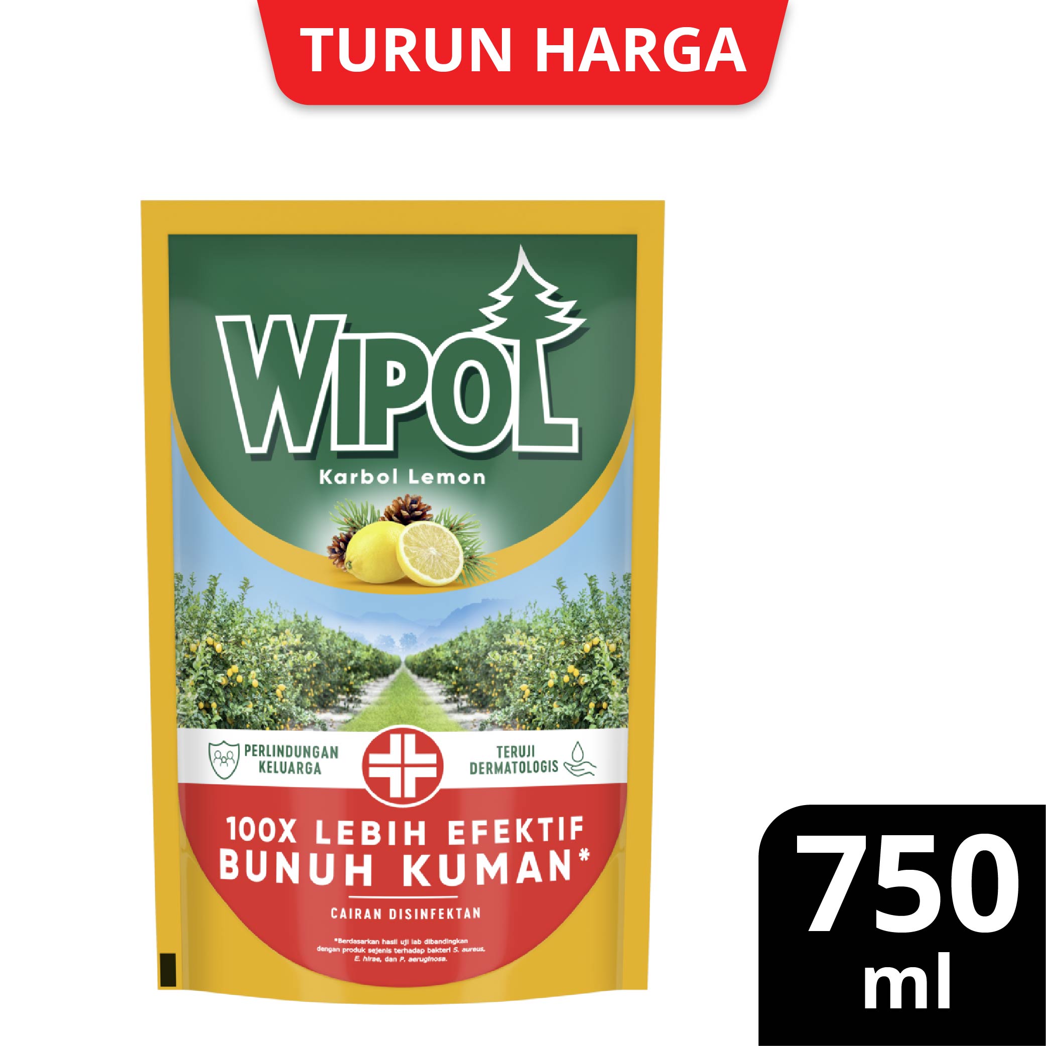 Promo Wipol Pembersih Lantai Cairan Disinfektan Teruji Dermatologis Karbol Lemon 750 Ml Diskon ...