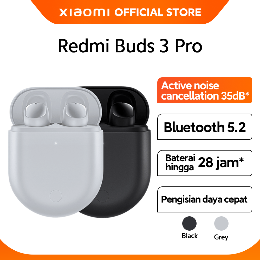 Jual Xiaomi Official Redmi Buds 3 Pro Peredam 35dB Wireless Charging ...