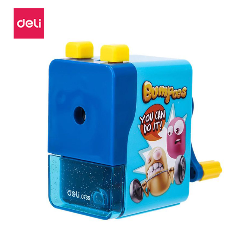 Promo Deli E0739 School Rotary Pencil Sharpener Rautan Meja - Pink Blue ...