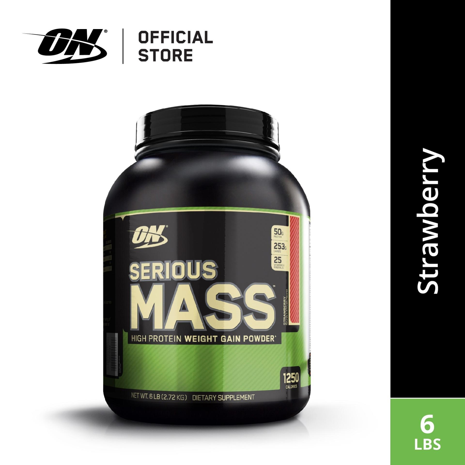 Jual Optimum Nutrition Serious Mass Strawberry Suplemen Penambah Berat ...