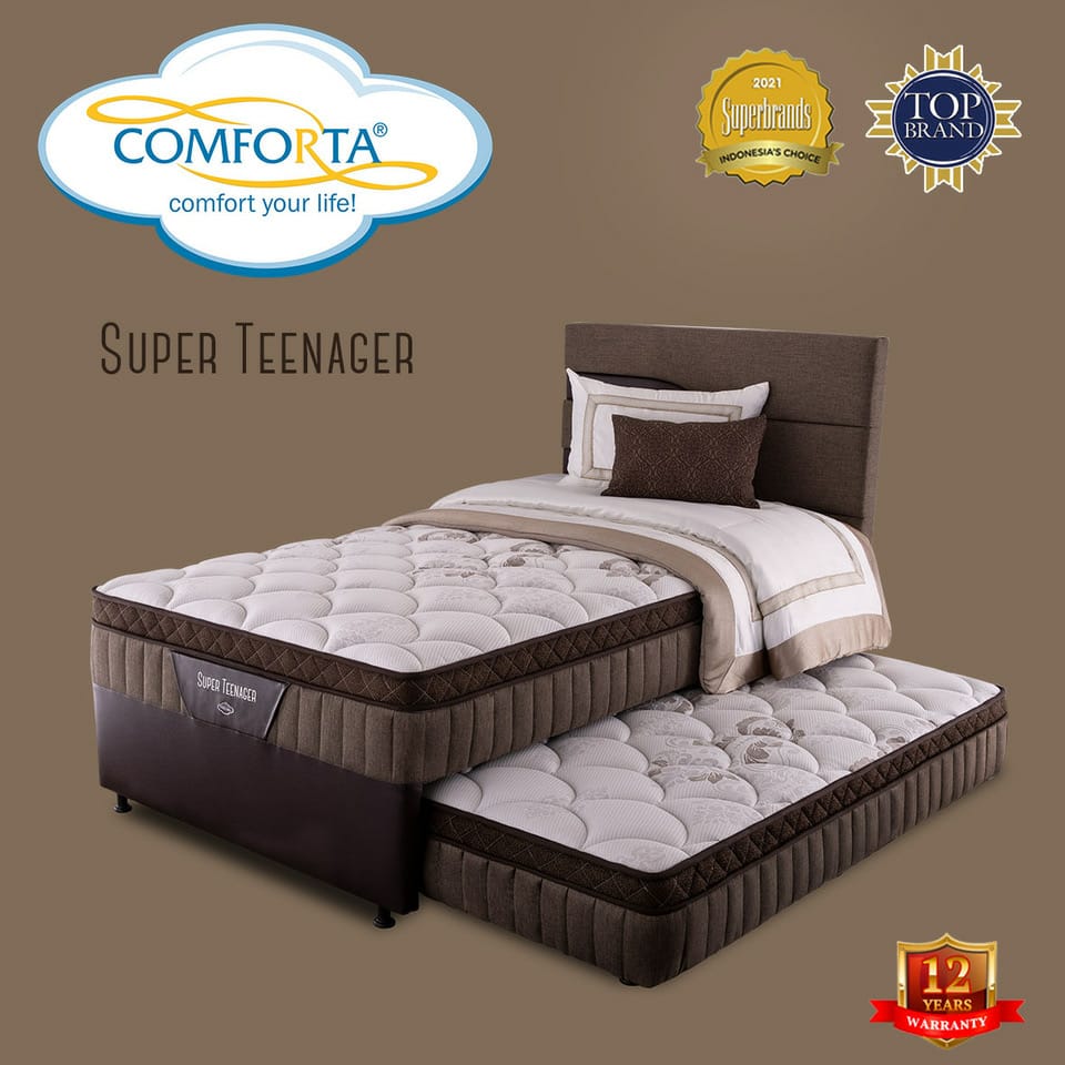 Promo Comforta Super Teenager Gading 2in1 Set Spring Bed Free Bantal ...