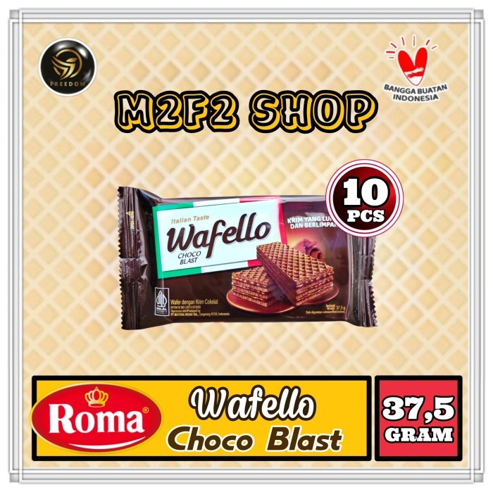 Promo Roma Wafer Wafello Choco Blast | Krim Cokelat - 37,5 gr (Kemasan ...