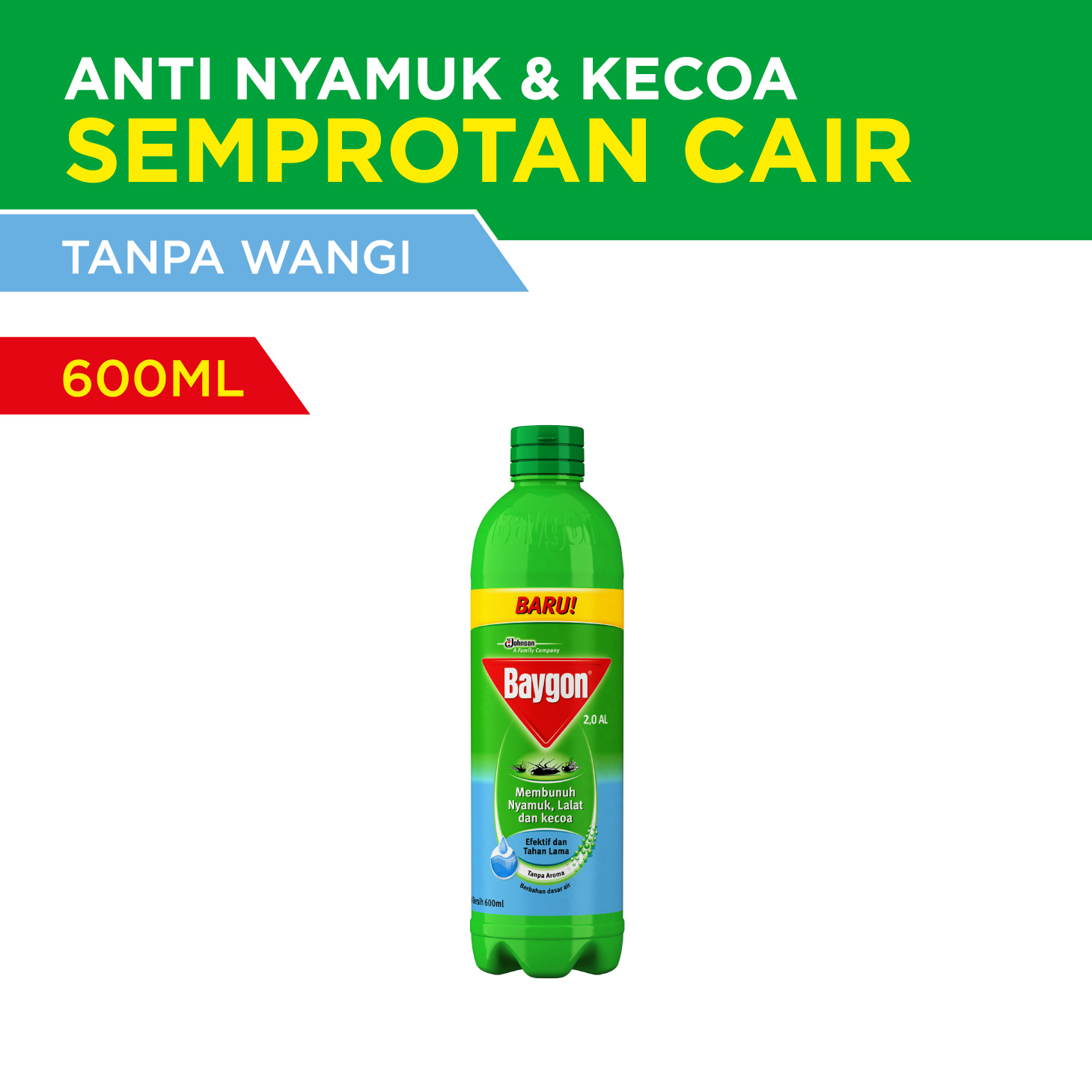 Promo Baygon Liquid Spray Fragrance Free Pembasmi Hama & Serangga [600 ...