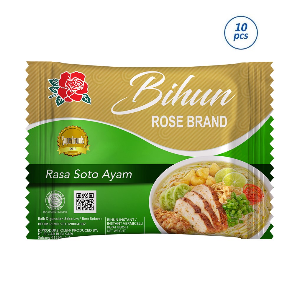 Promo Rose Brand Bihun Rasa Soto Ayam Makanan Instan [10 pcs/ 55 g ...