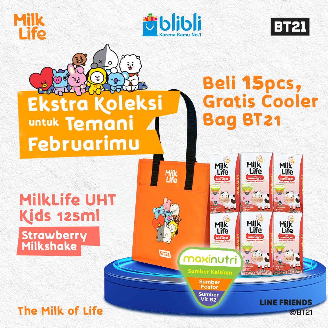 Jual Medan - MilkLife Stroberi Milkshake – UHT Kids Tetra Slim Leaf ...