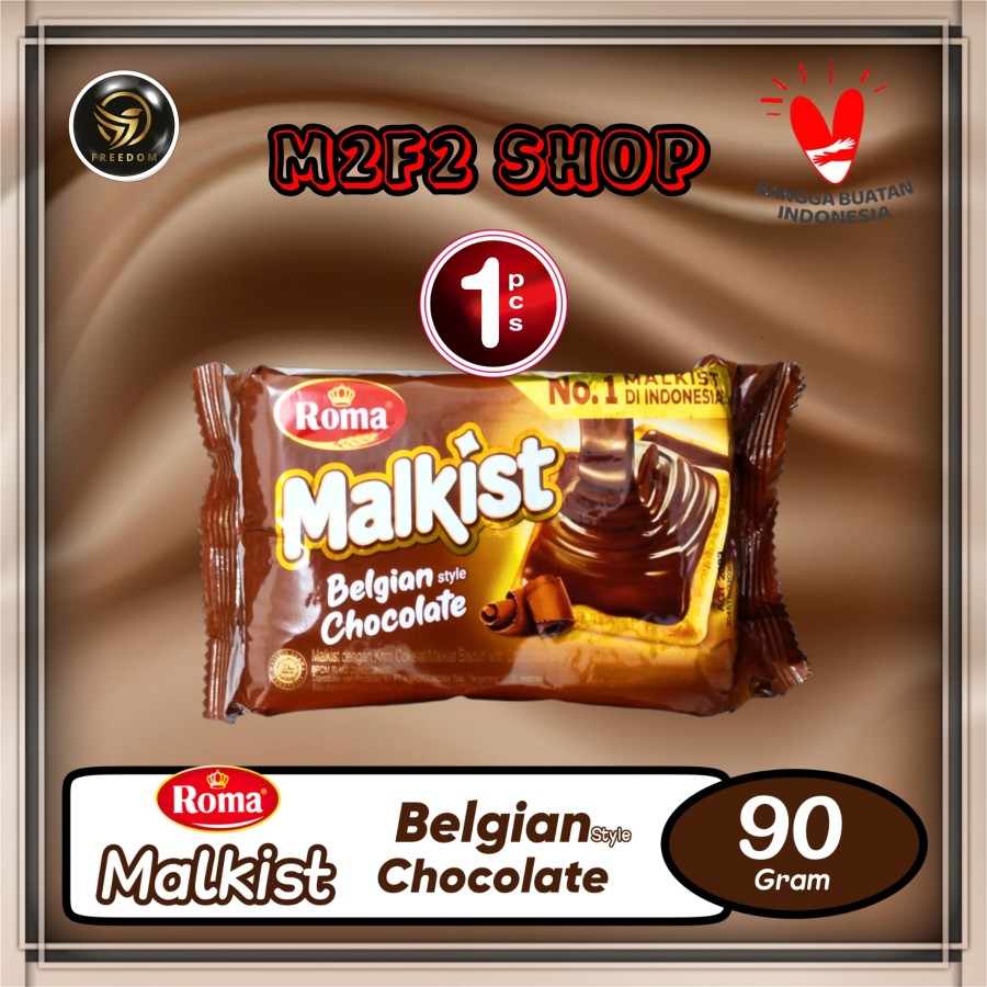 Promo Roma Biskuit Malkist Belgian Chocolate | Krim Cokelat - 90 gr ...